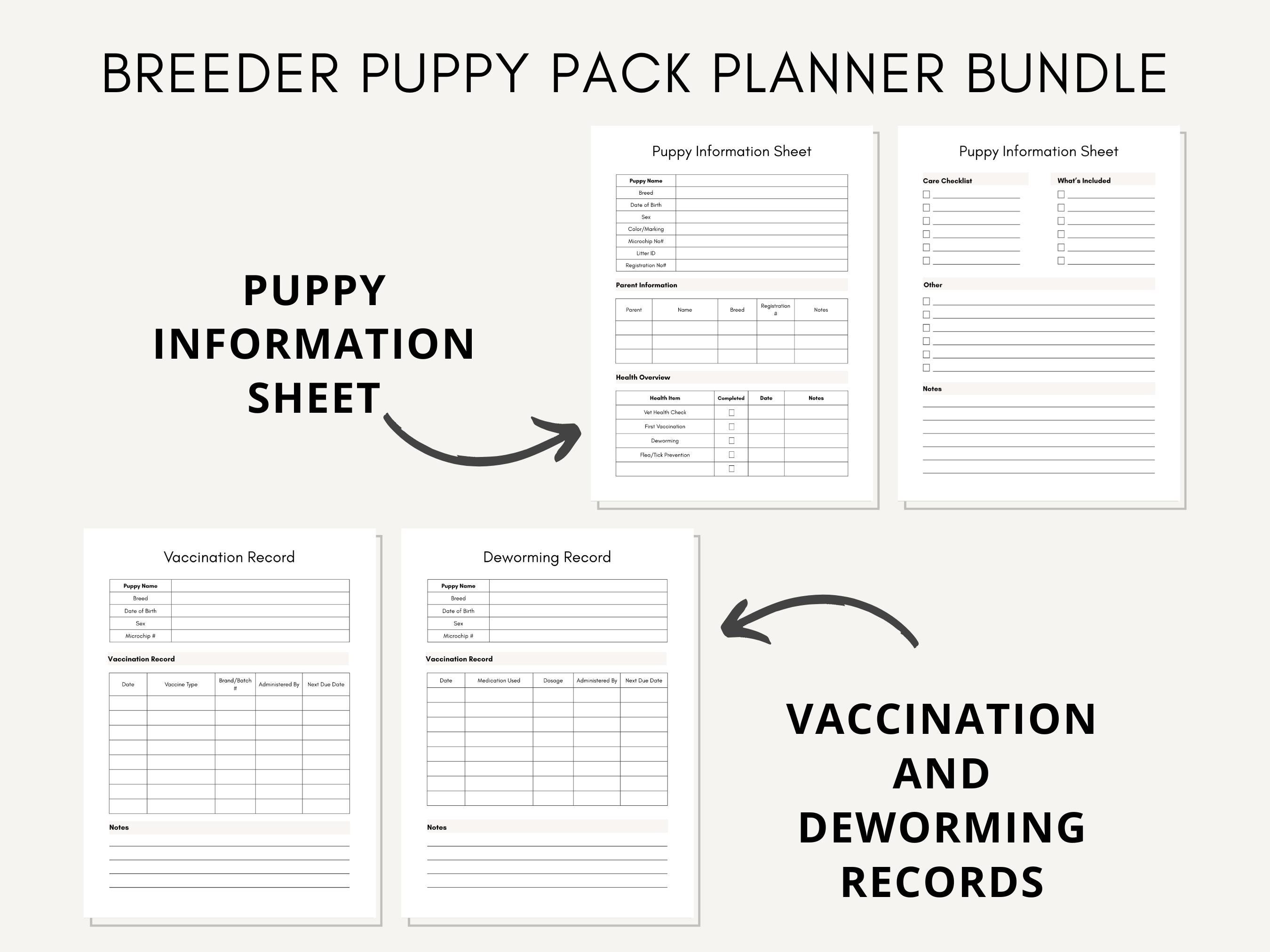 Dog Breeder Bundle, Breeder Puppy Pack, Puppy Binder, Dog Breeder ...