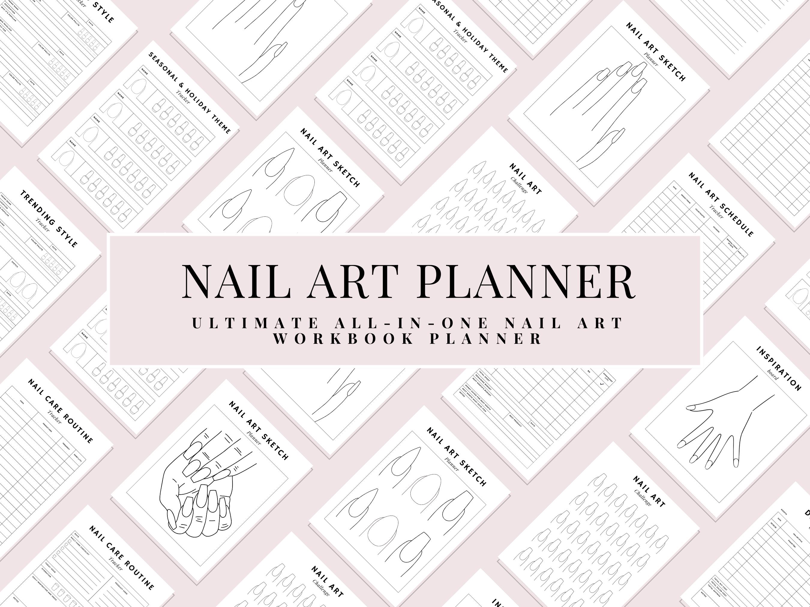 Nail Art Planner, Nail Care Planner, Nail Planner, Nail Art Idea, Nail ...