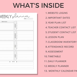 Digital Teacher Planner (UNDATED), Teacher Planner, Teacher Digital ...