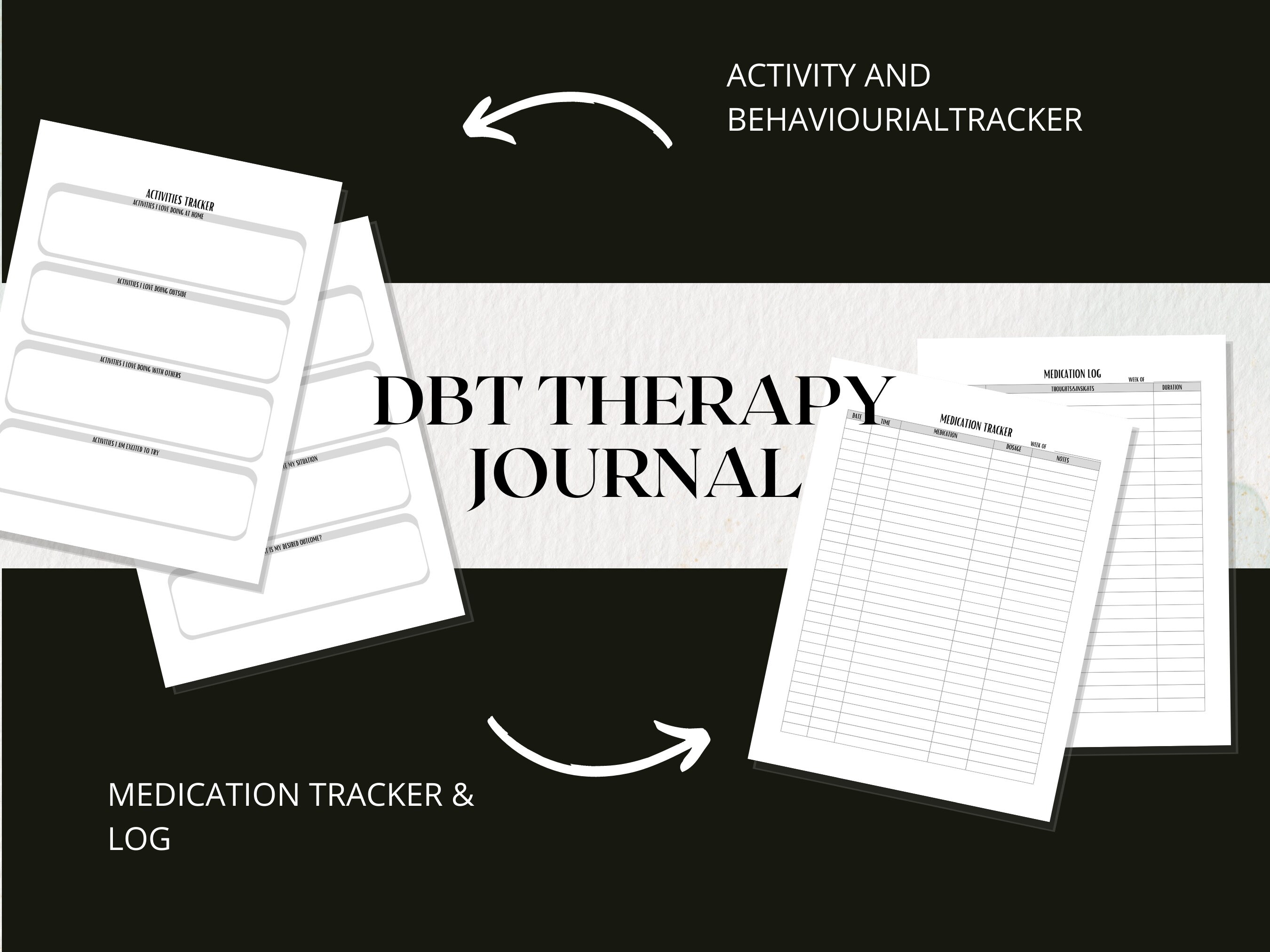 DBT Workbook, DBT Therapy Journal, DBT Skills, Therapy Worksheet ...