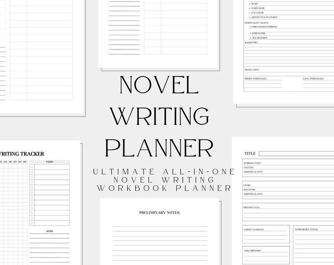 Plot Planner Extension | Printable Planner | Writing Novel Planner ...