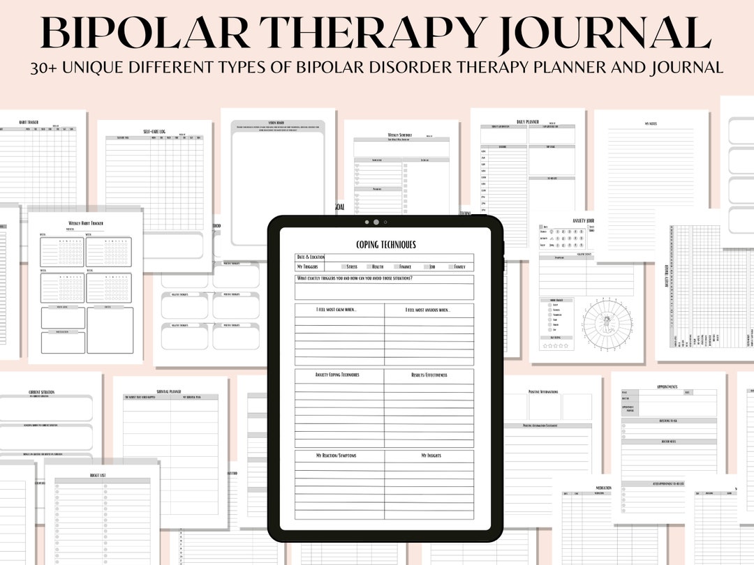 Bipolar Disorder Therapy Journal, Therapy Journal, Anxiety Journal ...