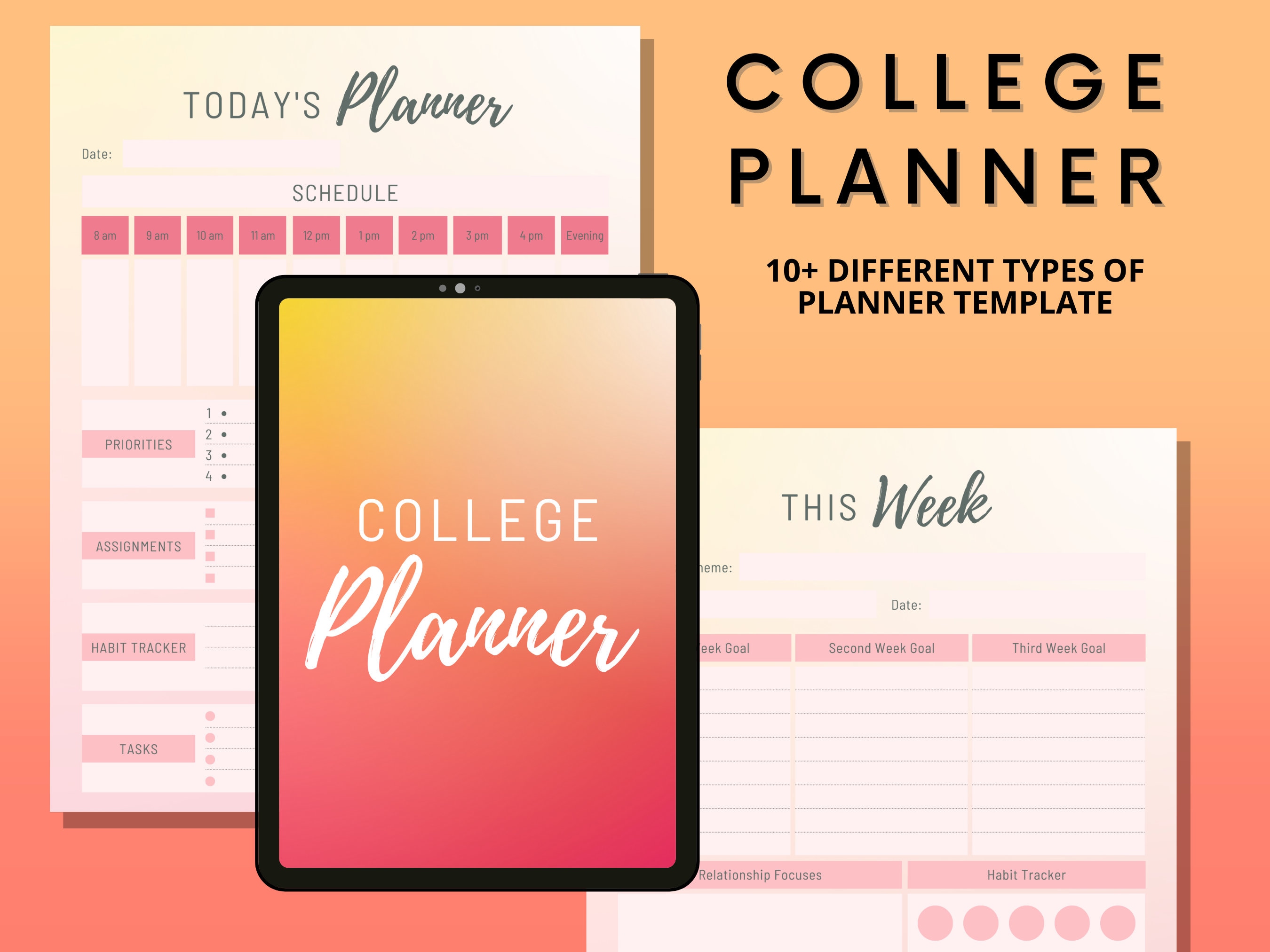 Digital College Planner PDF, Printable College Planner, College ...