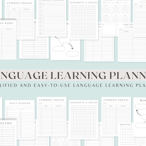 Language Learning Planner and Notebook, Language Learner, Language ...