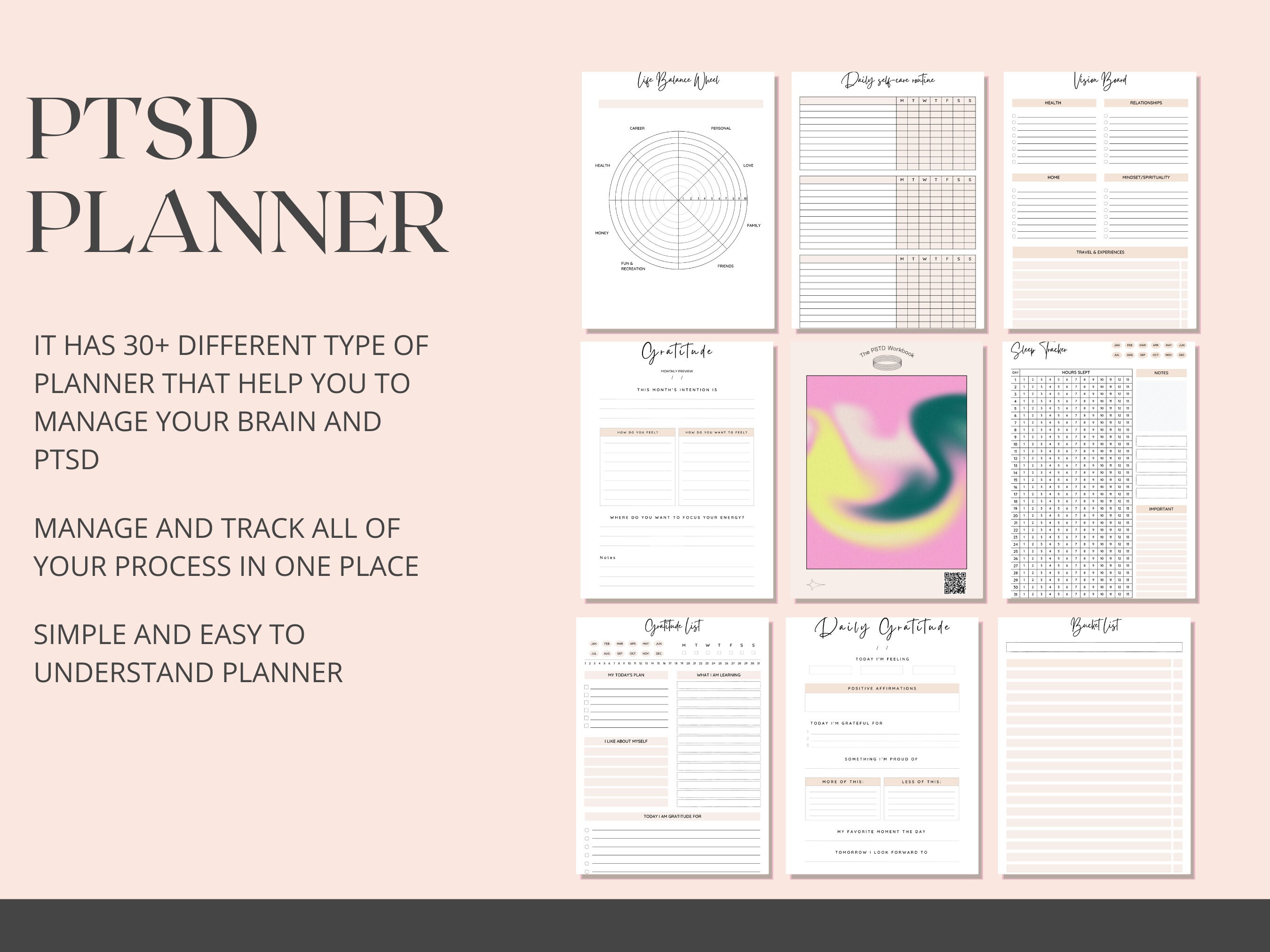 PSTD Worksheets, Trauma Processing Journal, Trauma Processing ...
