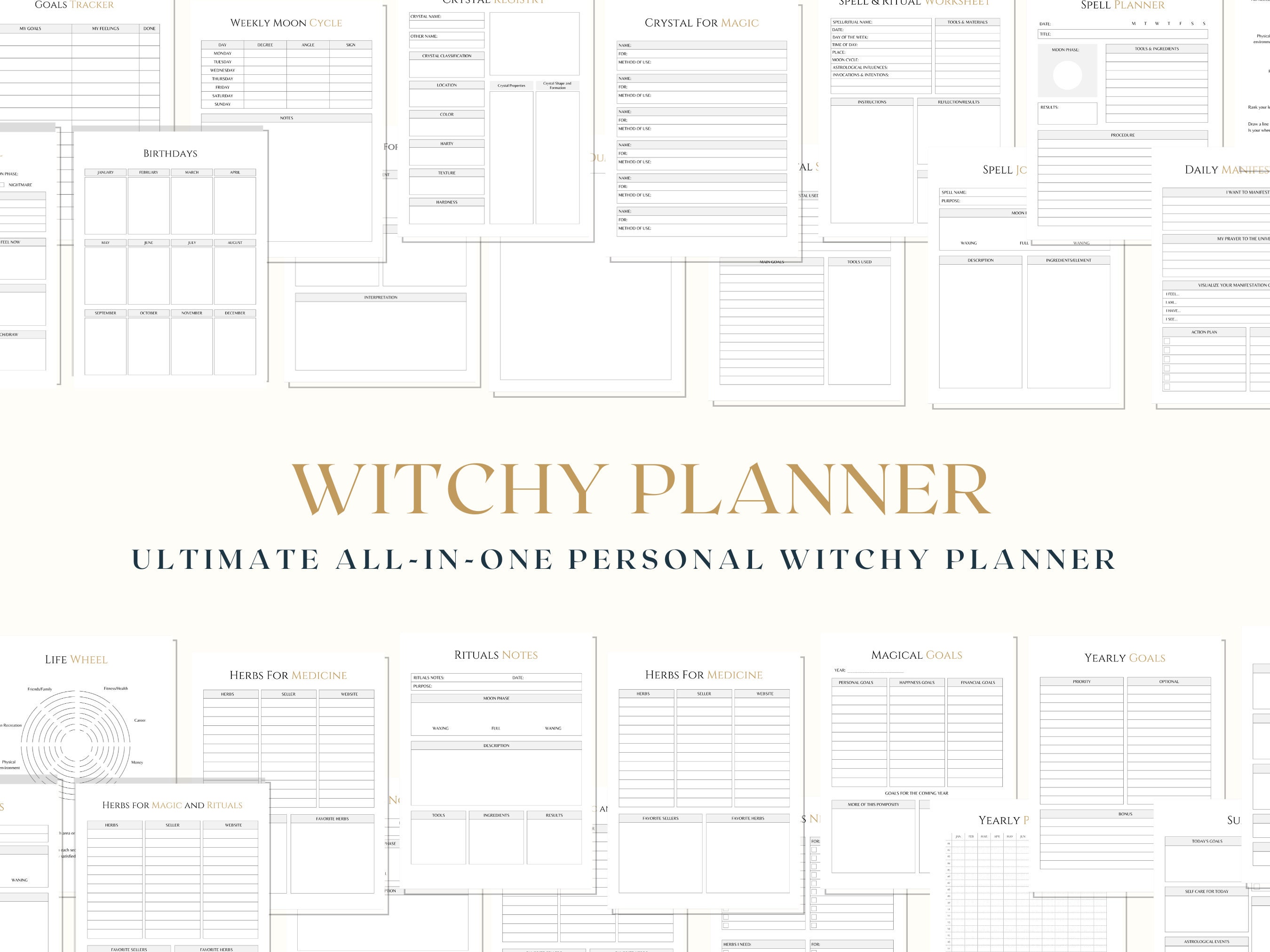 Ultimate Witchy Planner, Witch Journal, Witchy Planner, Tarot Journal ...