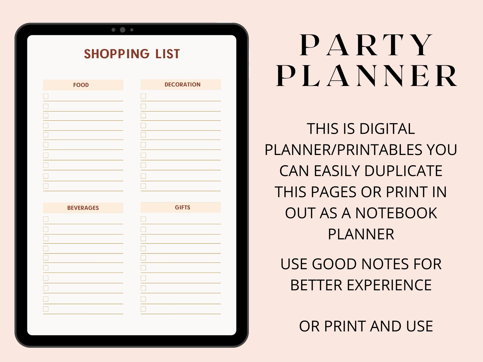 Printable Party Planner Checklist, the Perfect Party Planner, Party ...
