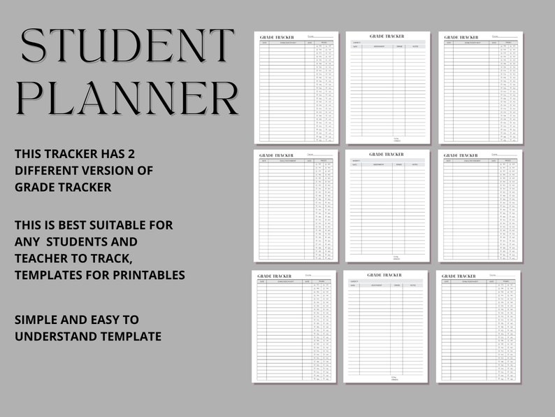 Digital Gradebook for Teachers, Digital Grade Tracker, Grade Tracker ...