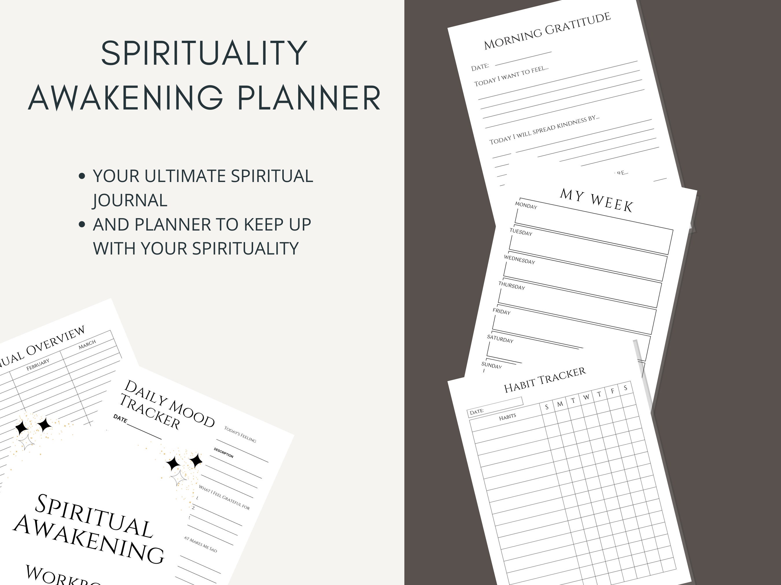 Spirituality Planner Printable Manifestation Journal Awakening Journal ...