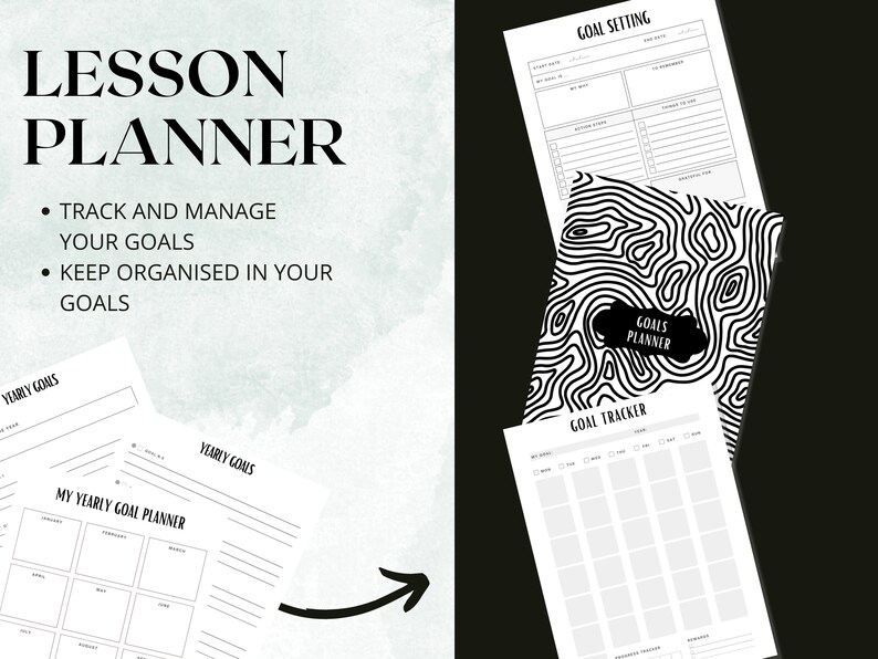 Goal Planner BUNDLE, 2023 Goals Tracker, SMART Goal Setting, Monthly ...