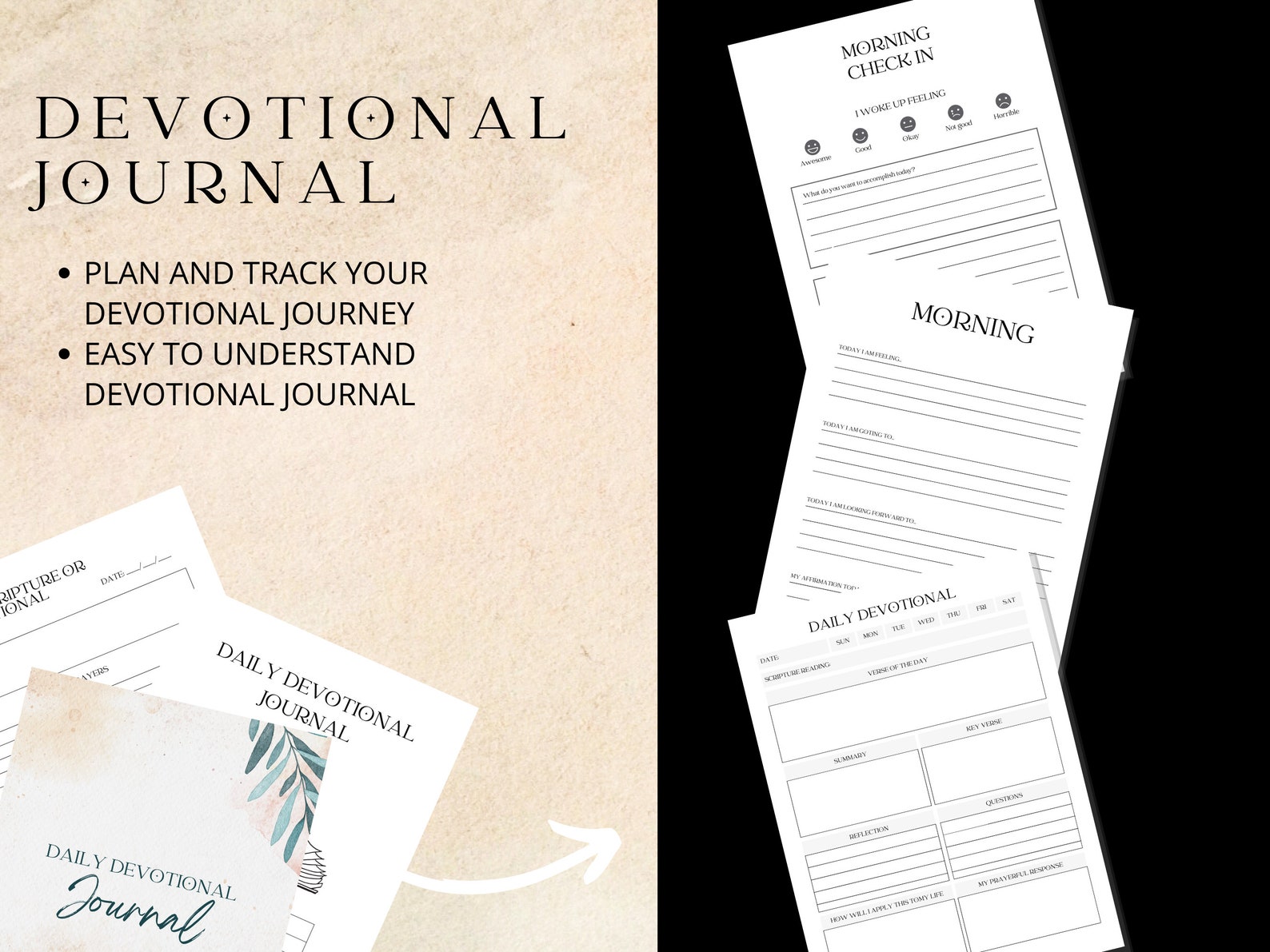 Bible Devotional Journal for Woman, Christian Women Devotional Journal ...