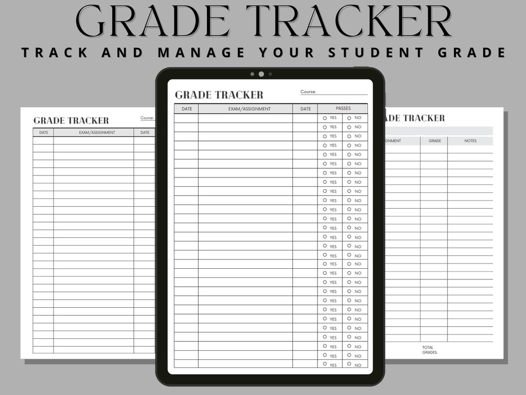 Digital Gradebook for Teachers, Digital Grade Tracker, Grade Tracker ...