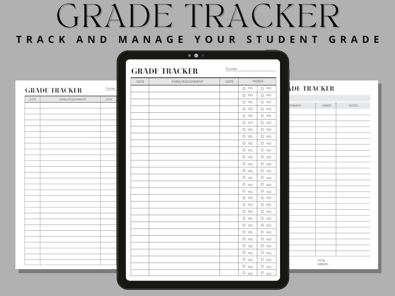 Digital Gradebook for Teachers, Digital Grade Tracker, Grade Tracker ...