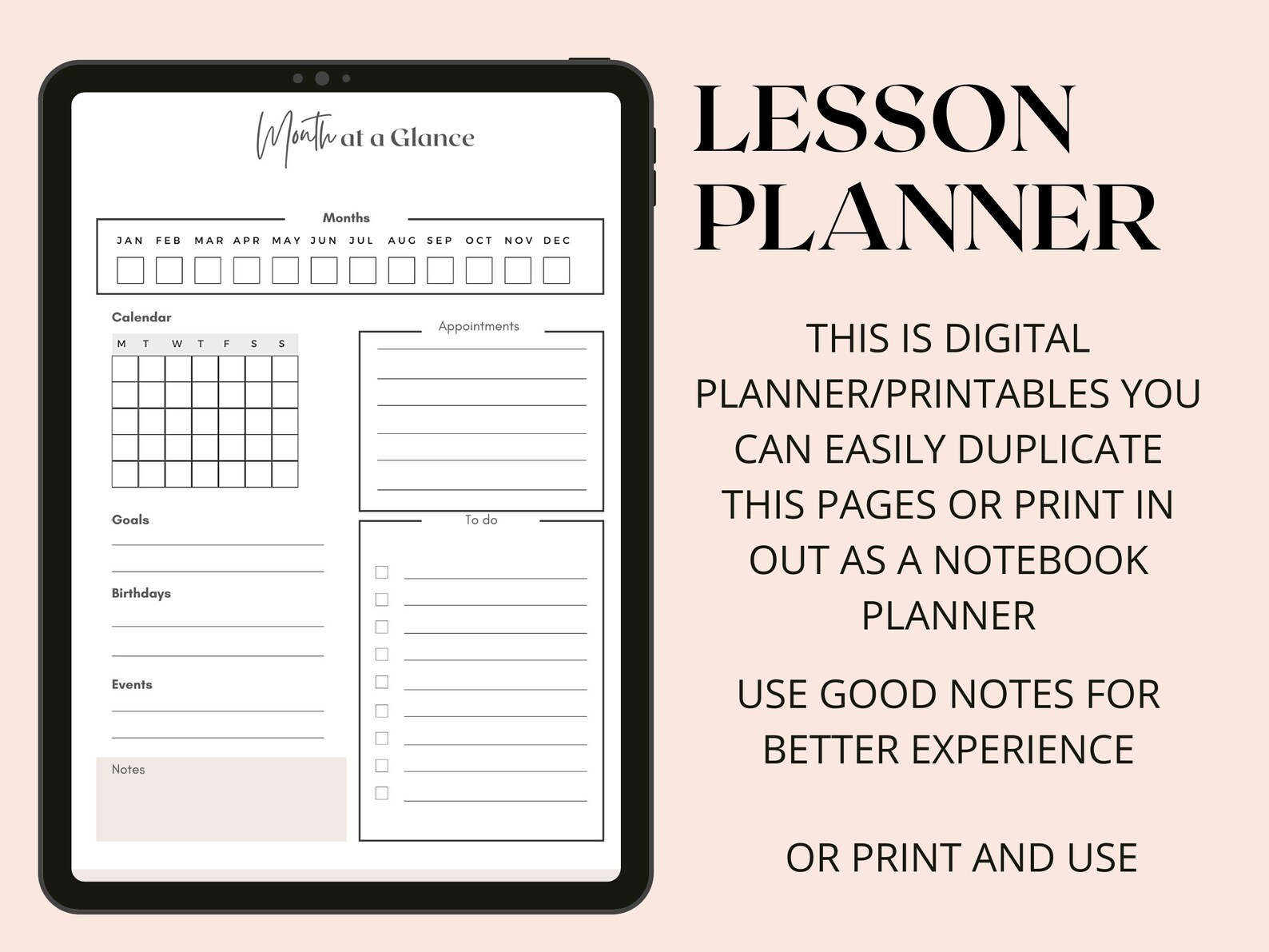 Lesson Planner, Digital Lesson Planner, Lesson Planner Printable ...