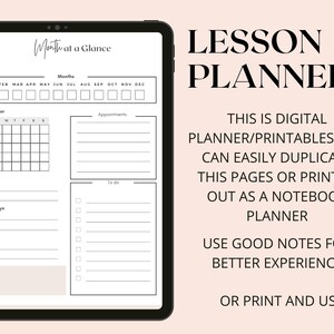 Lesson Planner Lesson Plan Template Lesson Planner - Etsy