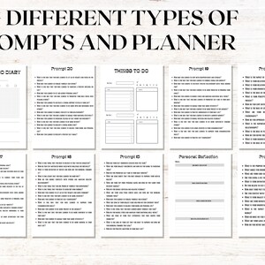 365 Prompts Journal, Deep Thought Writing Prompts, Mental Health ...