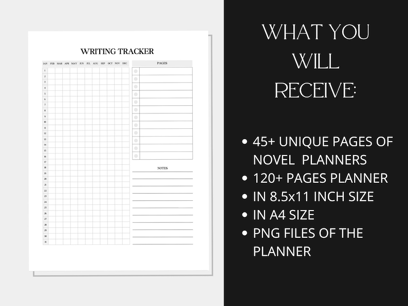 Novel Writing Workbook Planner, Novel Writing Digital Planner, Fiction ...