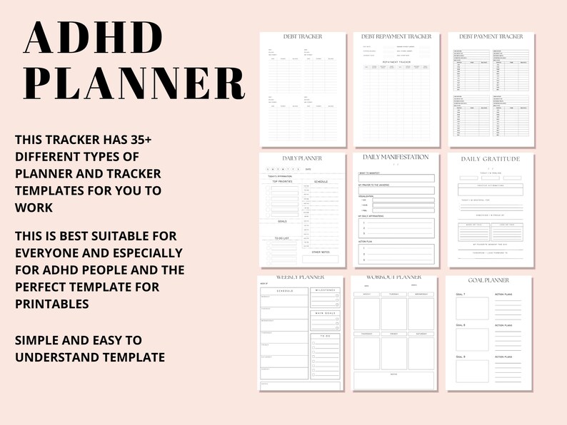 Digital Adhd Planner, PDF Adhd Planner, Adhd T0-do List, Adhd Adult ...