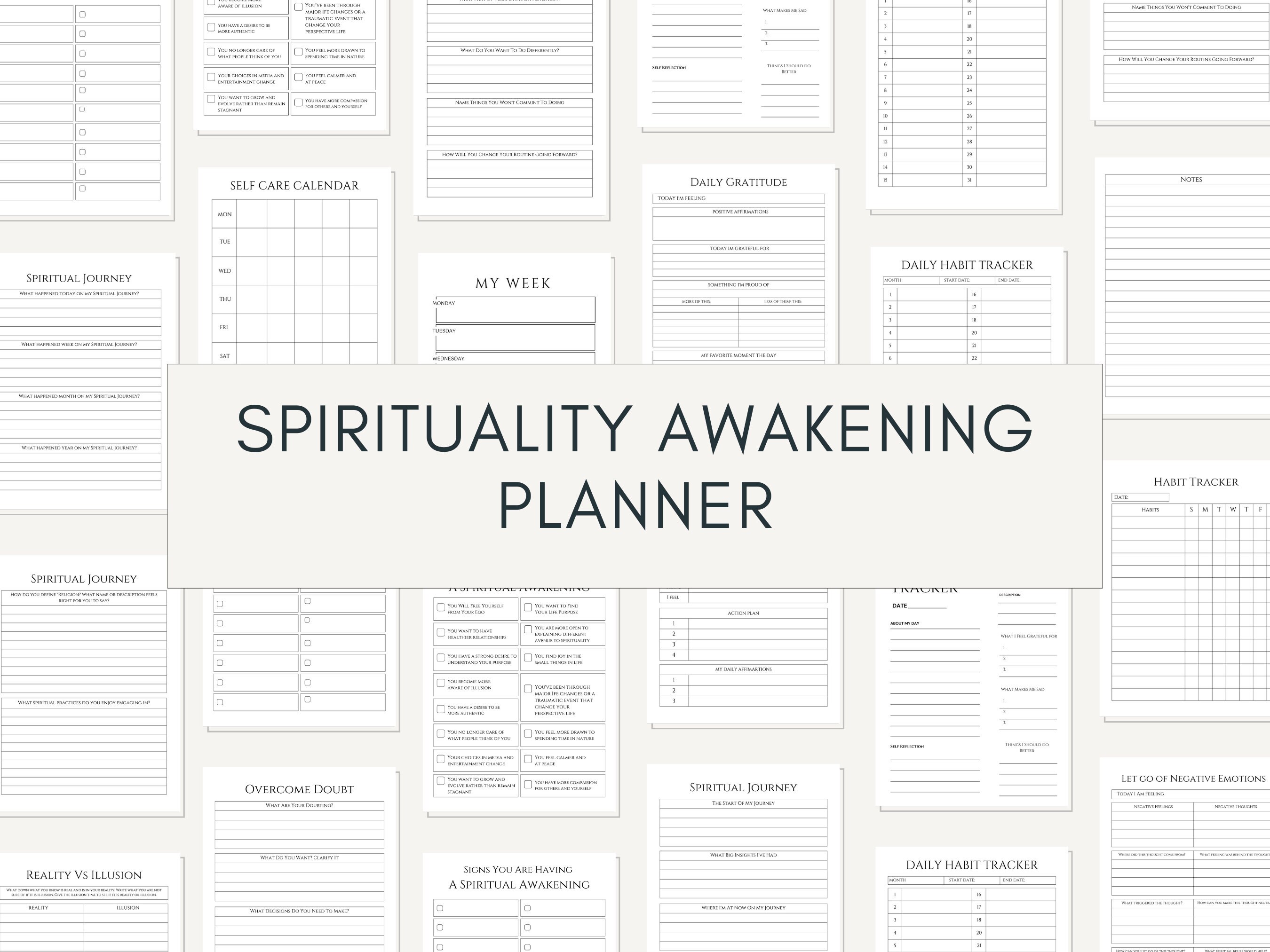 Spirituality Planner Printable Manifestation Journal Awakening Journal ...