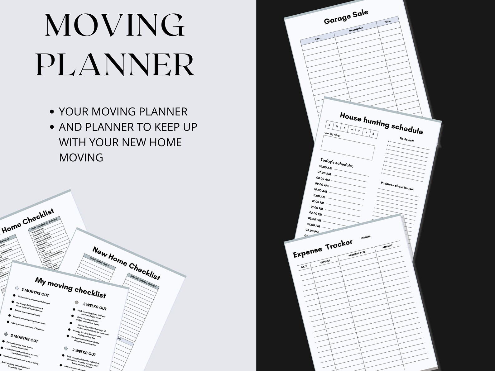 Moving Planner, Moving Checklist, Moving Binder, Moving Gift, Moving ...