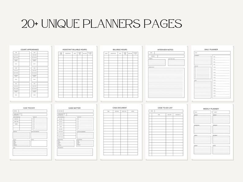 Litigation Binder, Case Management, Paralegal Litigation Tracker, Legal ...