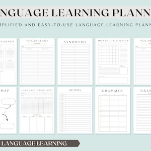 Language Learning Planner and Notebook, Language Learner, Language ...