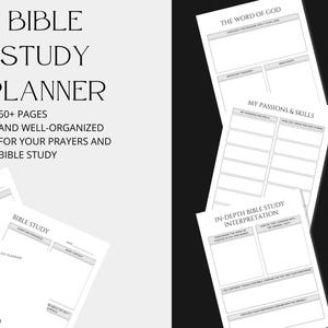 Bible Study Planner, Bible Study Bundle, SOAP Journal, Printable Bible Study Template, Bible ...