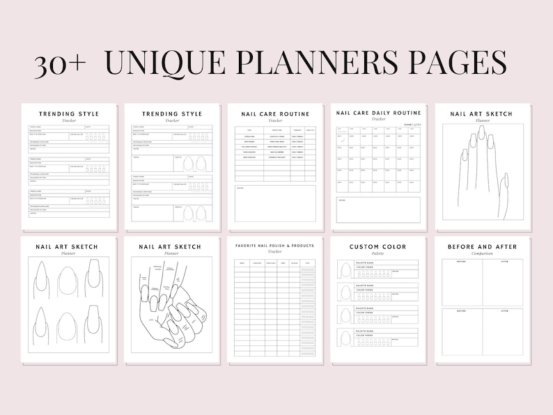 Nail Art Planner, Nail Care Planner, Nail Planner, Nail Art Idea, Nail ...