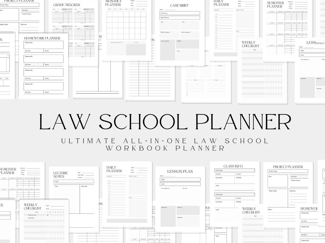 Law School Planner, Law Student Planner, Law School Notes, Law School ...