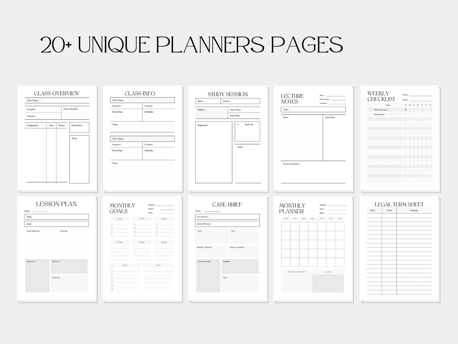 Law School Planner, Law Student Planner, Law School Notes, Law School ...