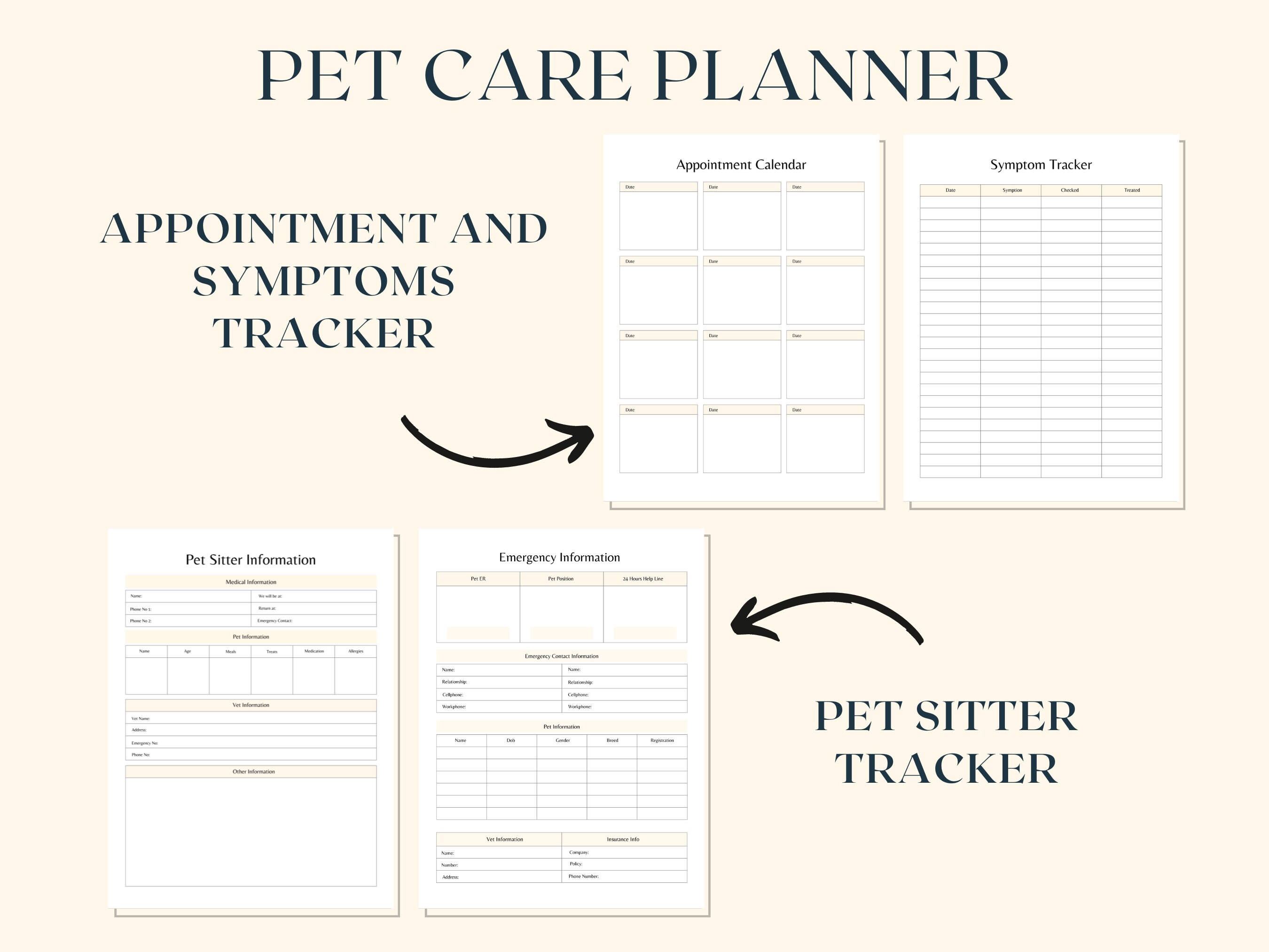 Pet Care Planner | Ultimate Pet Care Printable Bundle, Puppy Organizer ...