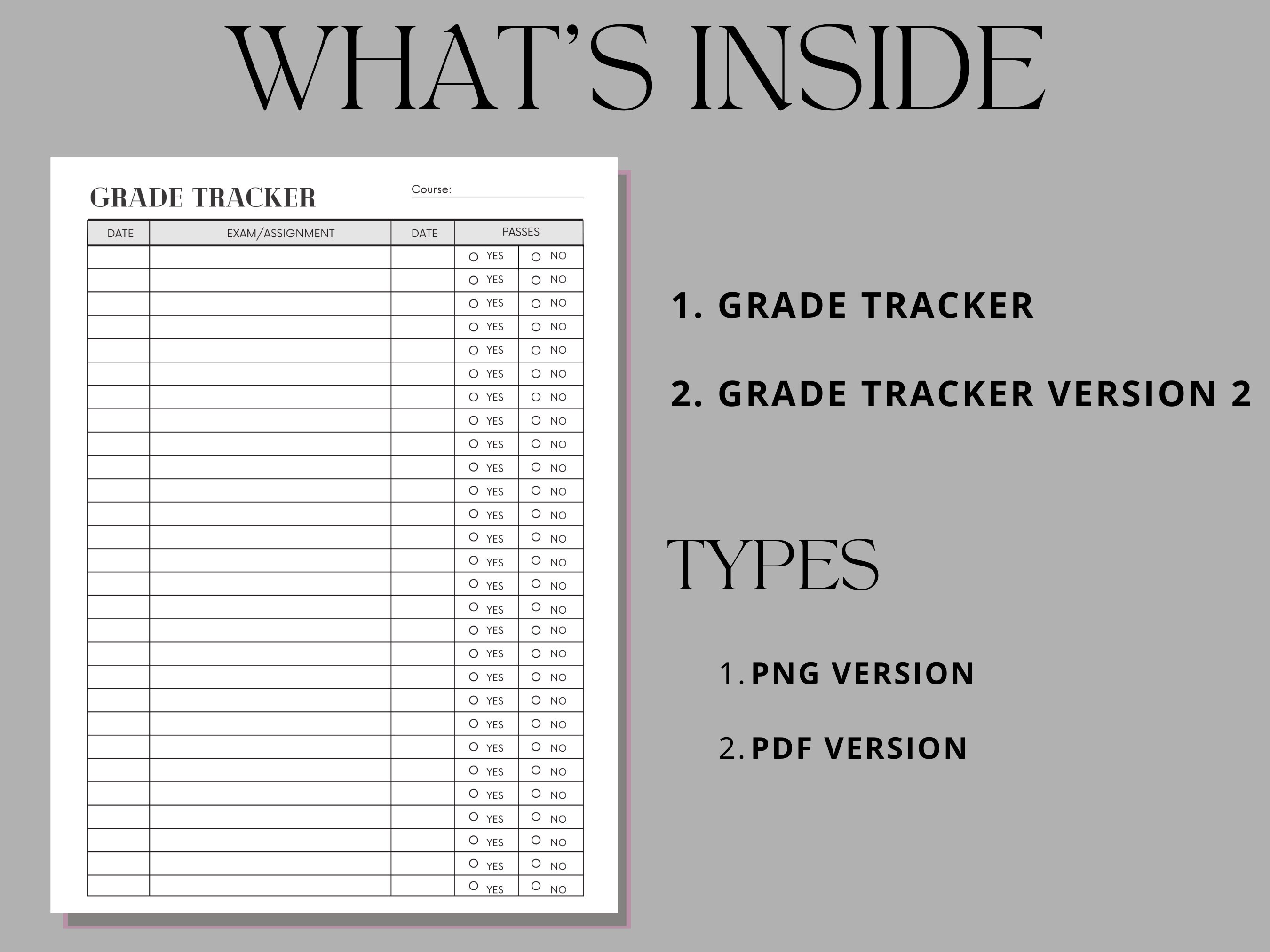 Digital Gradebook for Teachers, Digital Grade Tracker, Grade Tracker ...