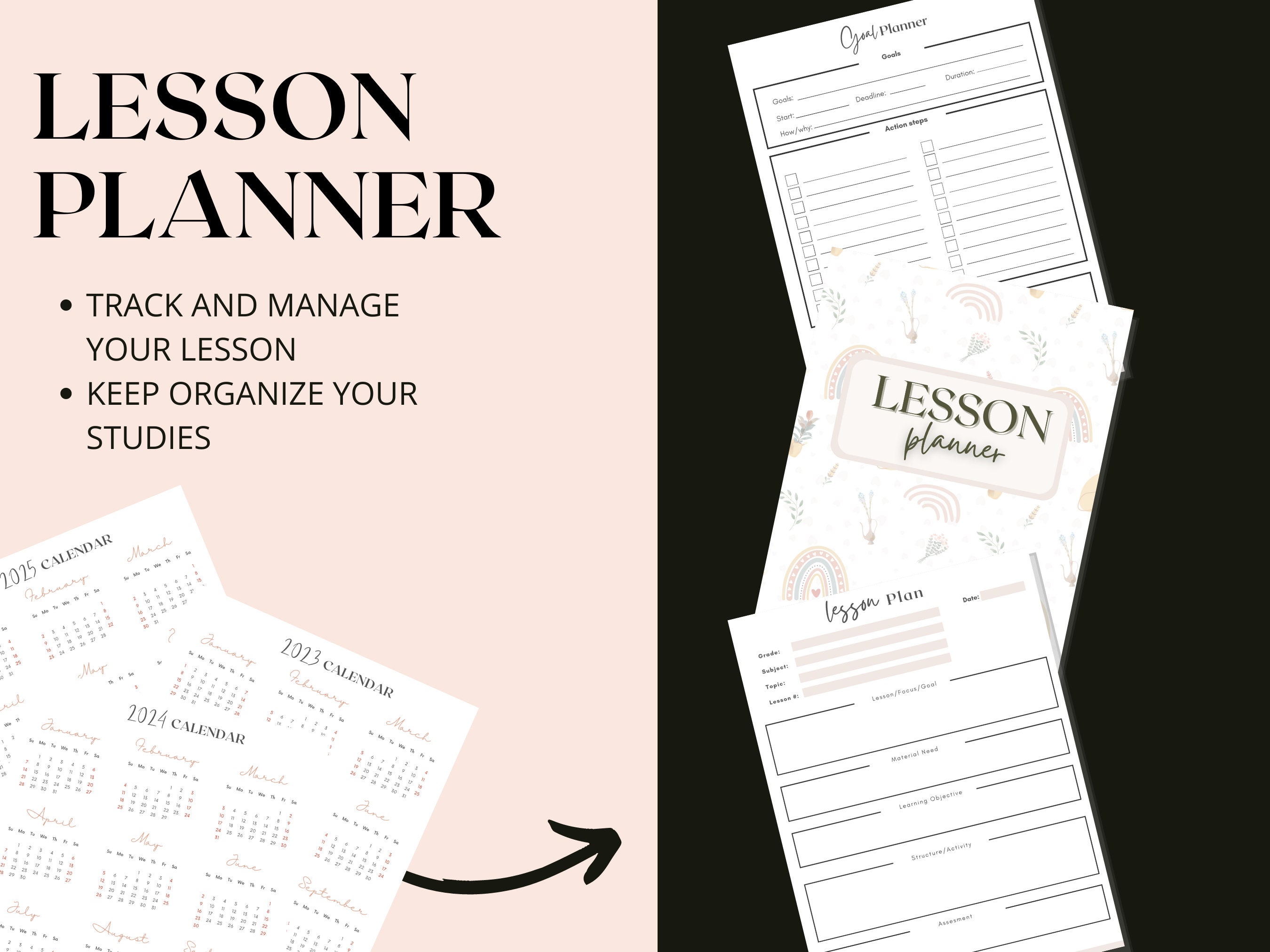 Lesson Planner, Digital Lesson Planner, Lesson Planner Printable ...