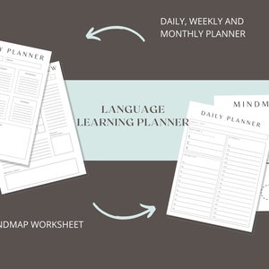 Language Learning Planner and Notebook, Language Learner, Language ...