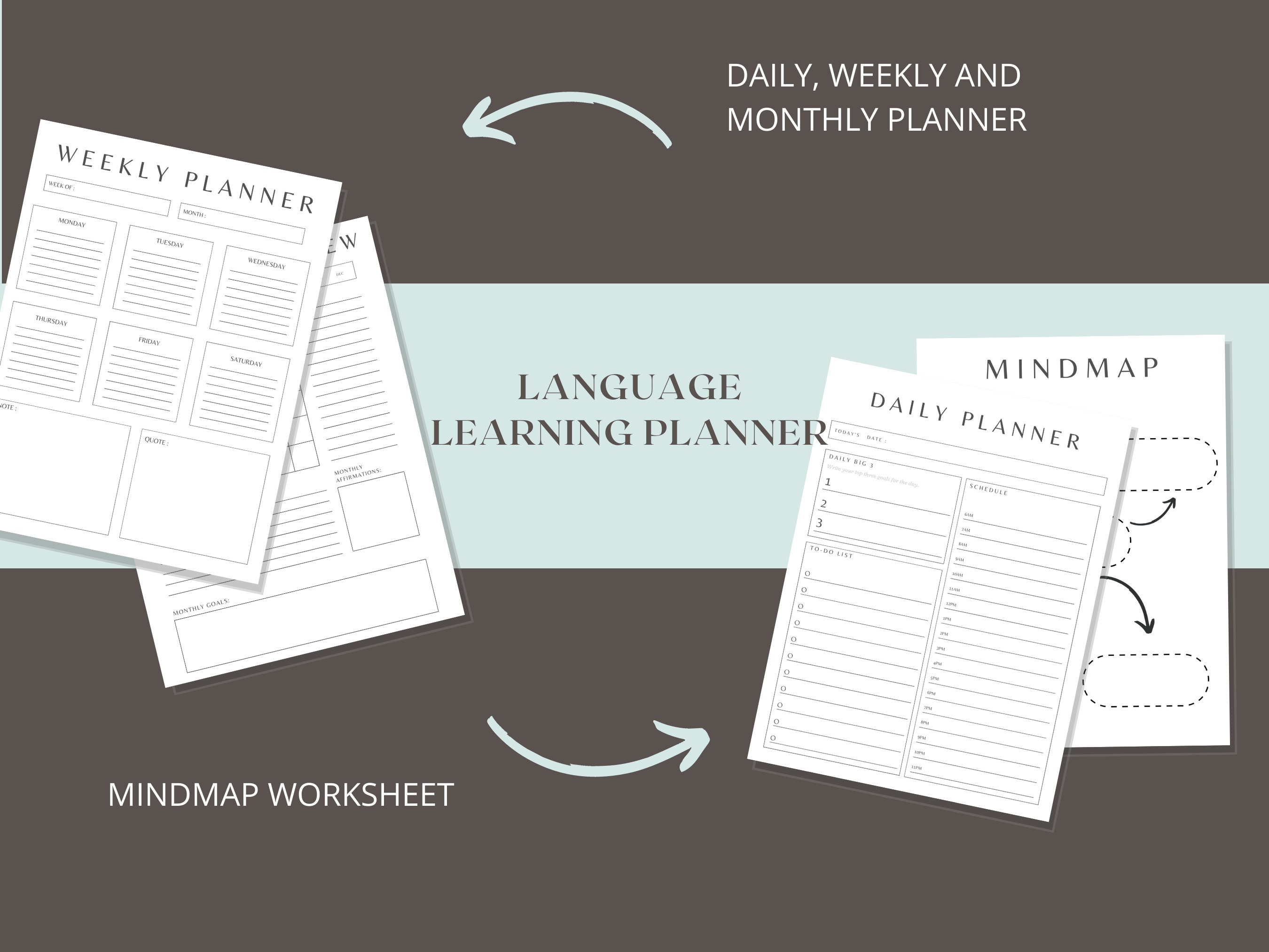 Language Learning Planner and Notebook, Language Learner, Language ...