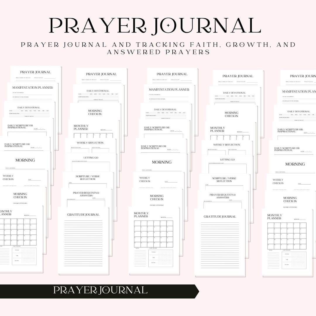 Prayerful Journal | Digital Prayer Journal, Bible Study, Gratitude Log ...