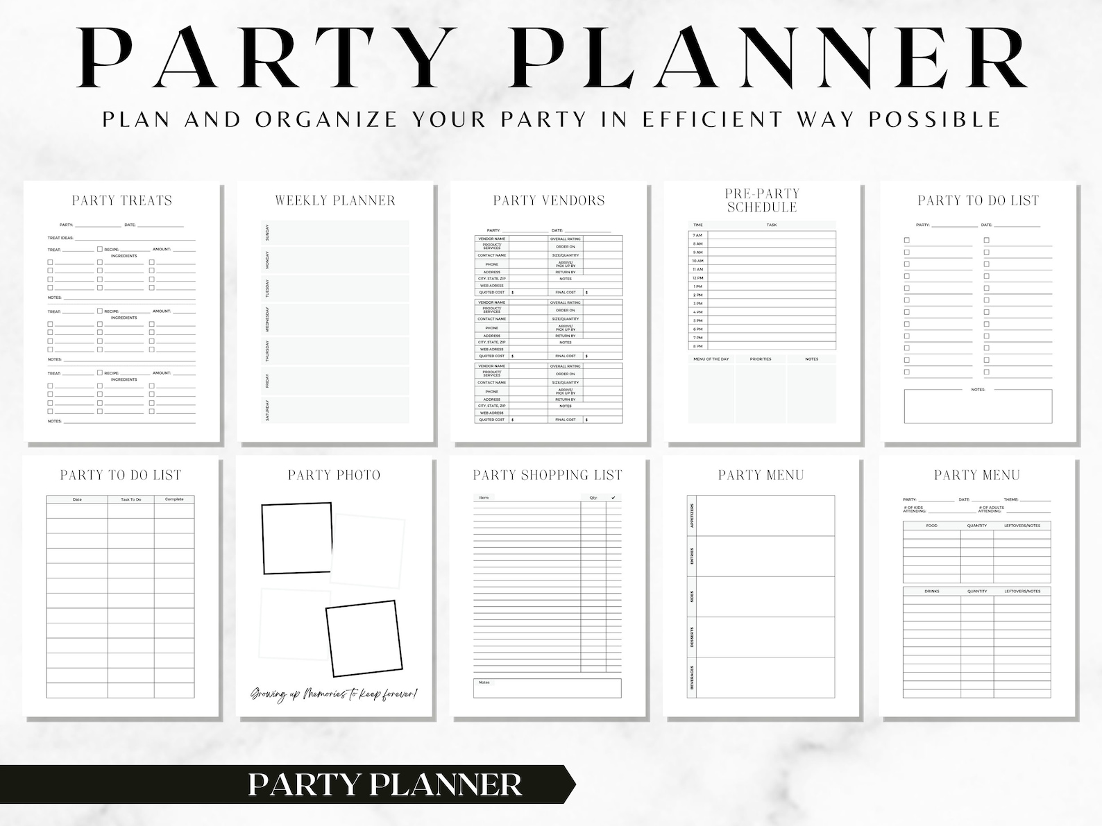 Printable Party Planner Checklist, the Perfect Party Planner, Party ...