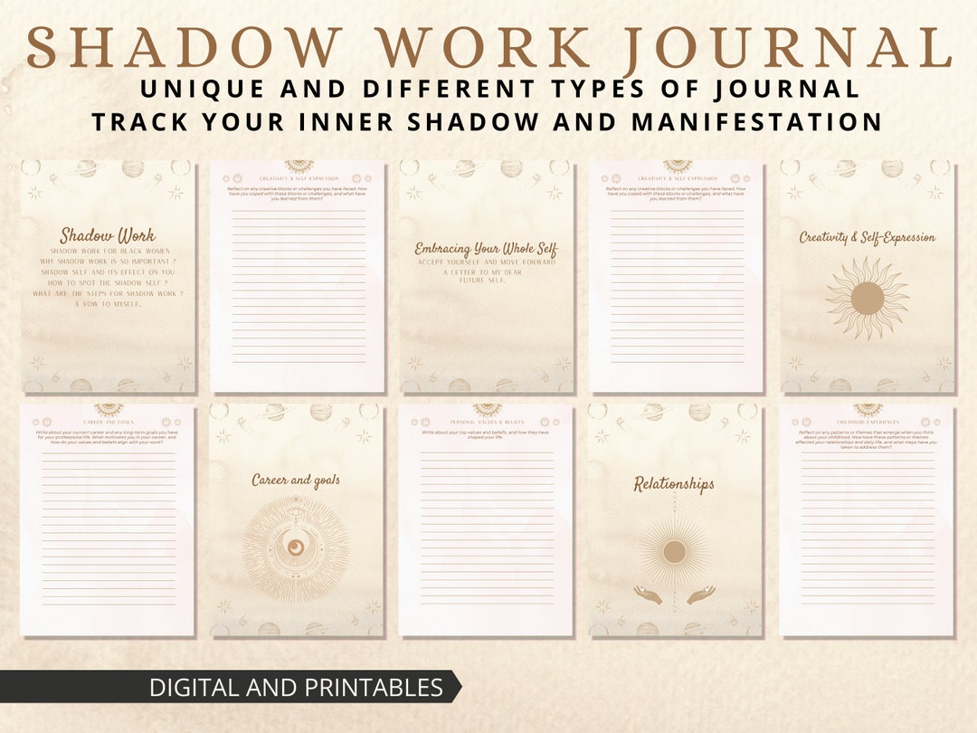 Shadow Work Journal Pages, Shadow Work Journal Prompts, Printable ...