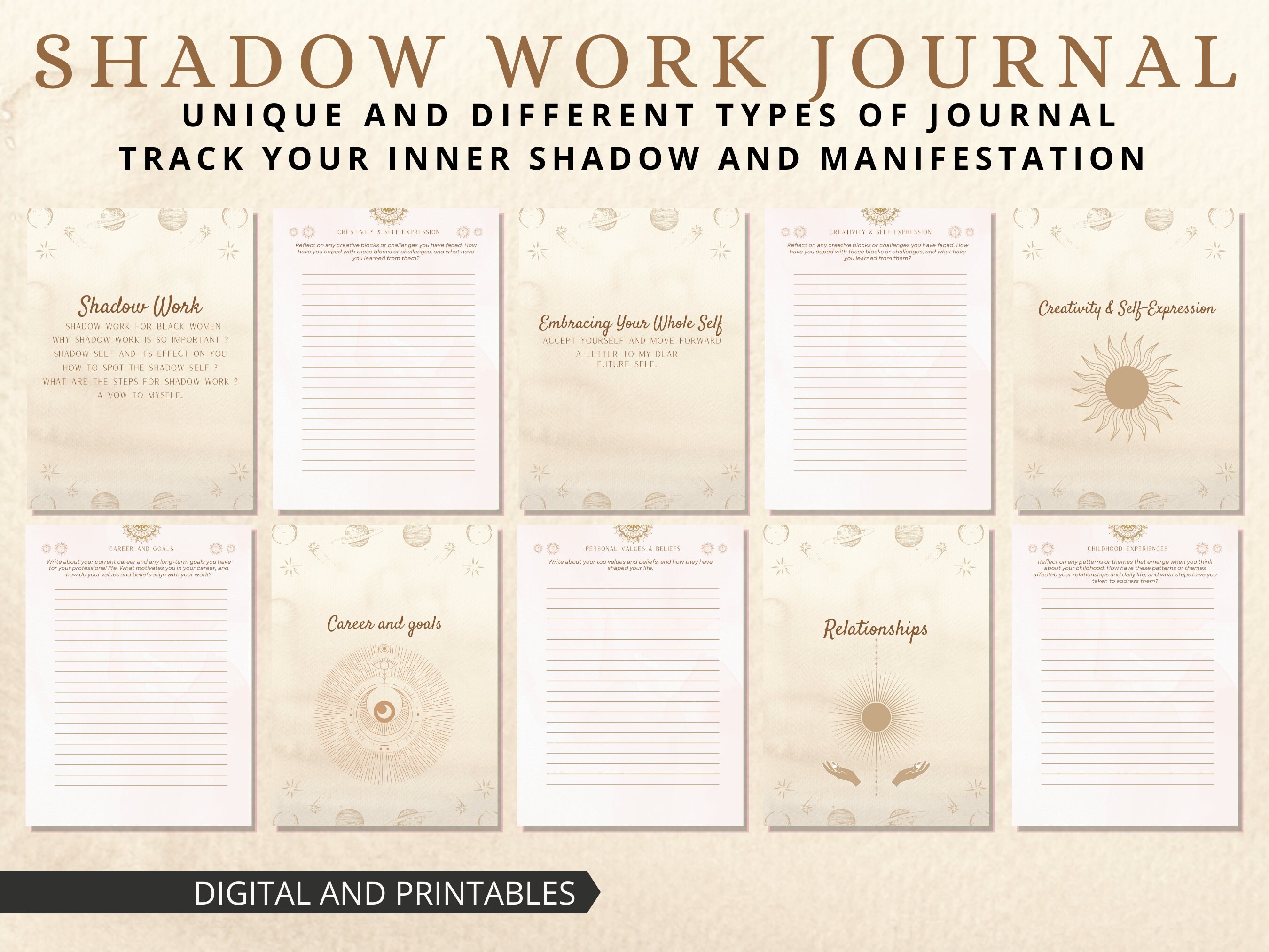 Shadow Work Journal Pages, Shadow Work Journal Prompts, Printable ...