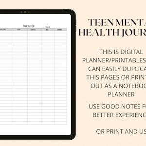 Teen Mental Health Journal, Teen Therapy Journal, Teen Coping Skills ...