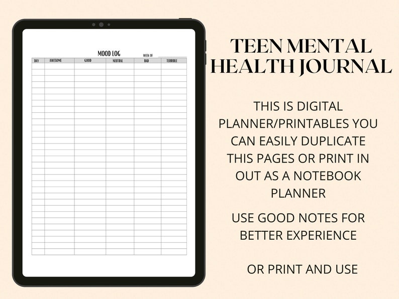 Teen Mental Health Journal, Teen Therapy Journal, Teen Coping Skills ...