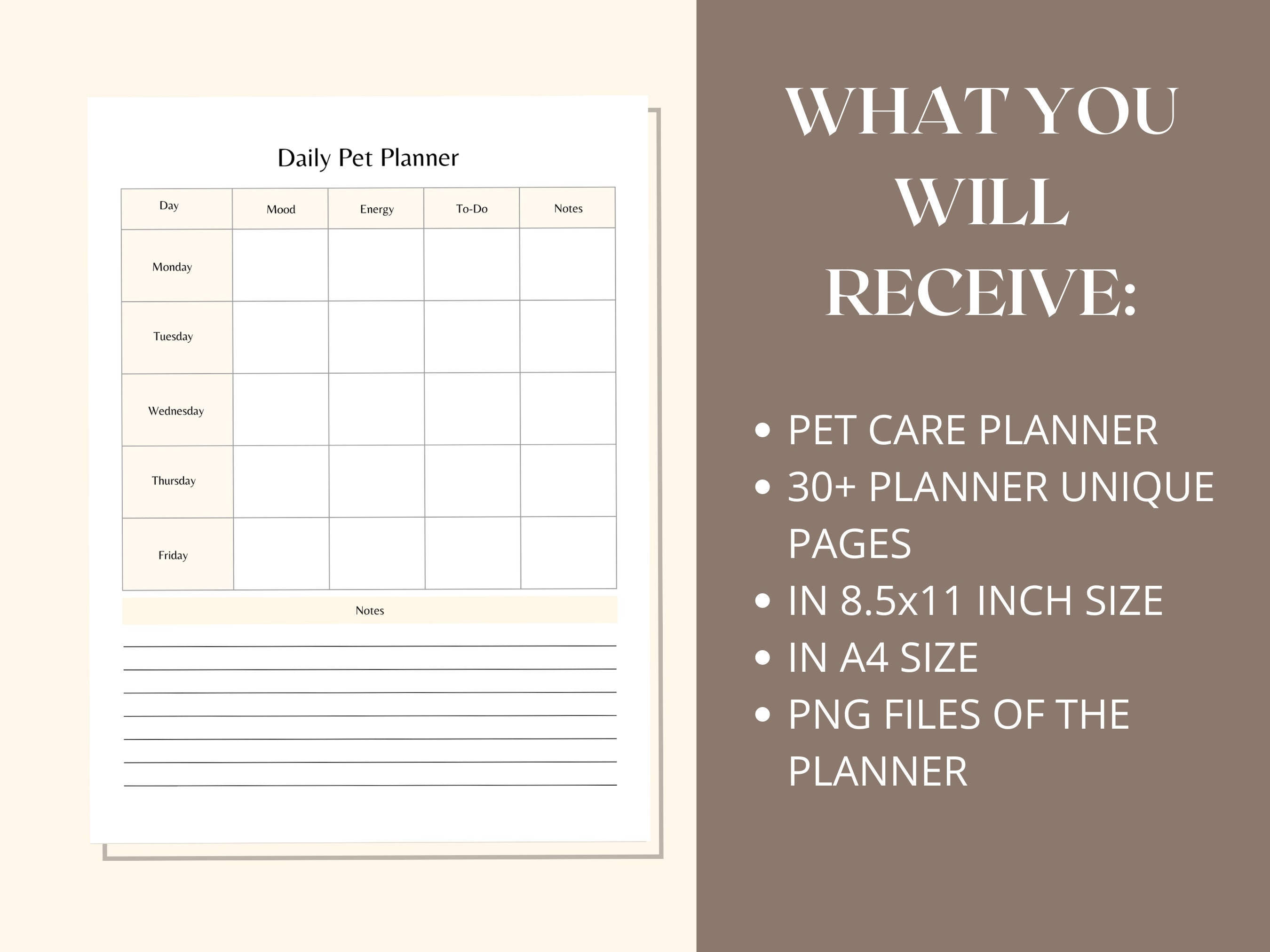 Pet Care Planner | Ultimate Pet Care Printable Bundle, Puppy Organizer ...