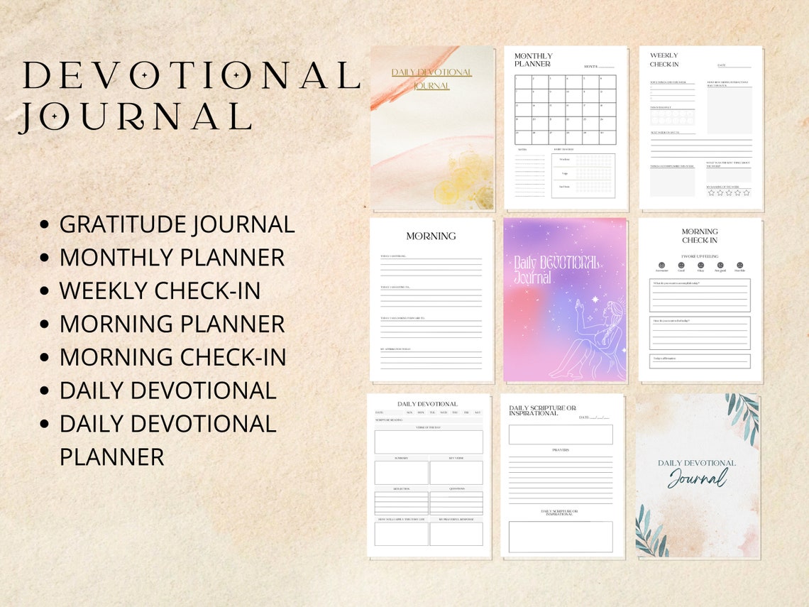 Bible Devotional Journal for Woman, Christian Women Devotional Journal ...