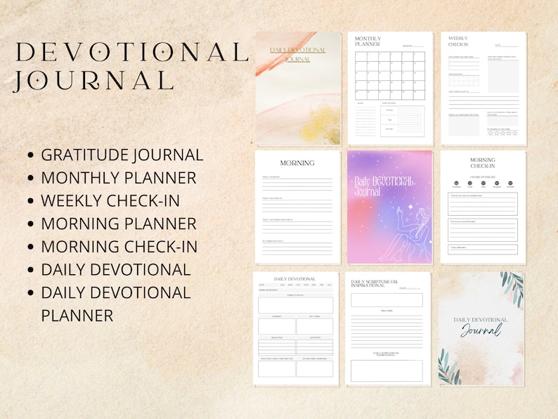 Bible Devotional Journal for Woman, Christian Women Devotional Journal, Digital Daily Devotional ...