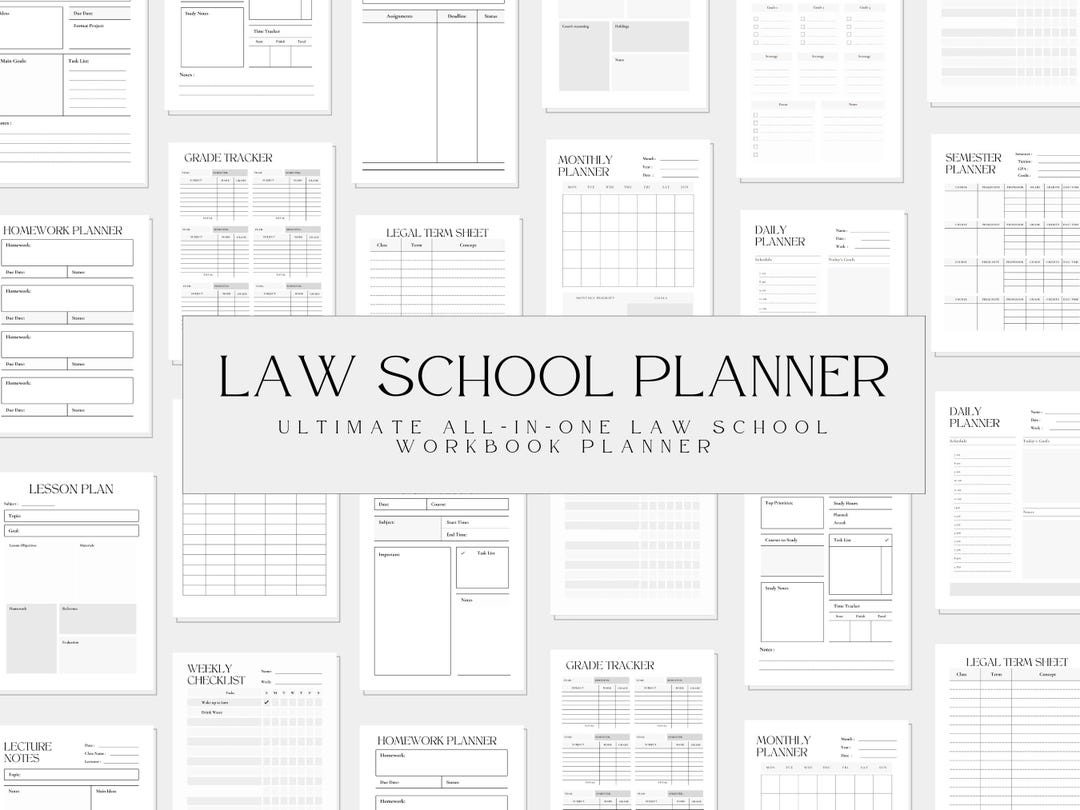 Law School Planner, Law Student Planner, Law School Notes, Law School ...