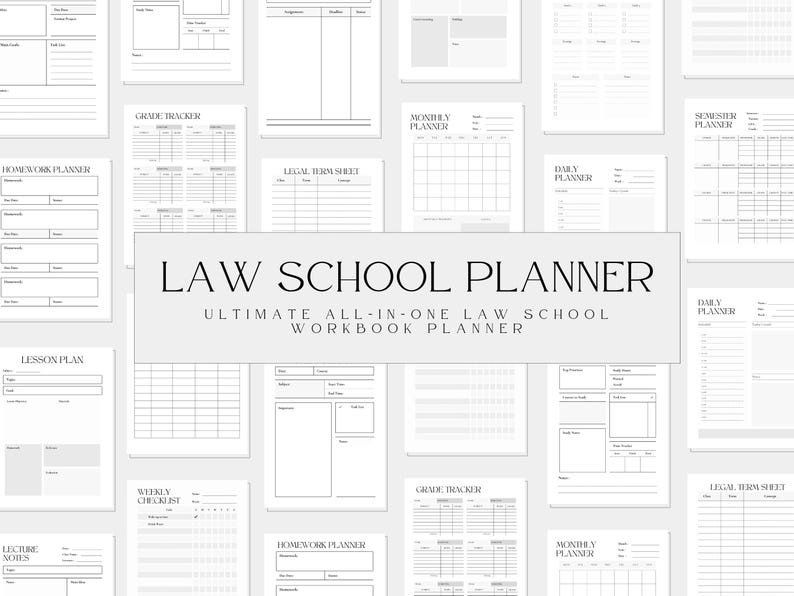 Law School Planner, Law Student Planner, Law School Notes, Law School ...