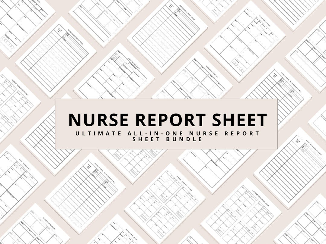 Nurse Report Sheet Printable, Nurse Brain Notebook, Nurse Trifold ...