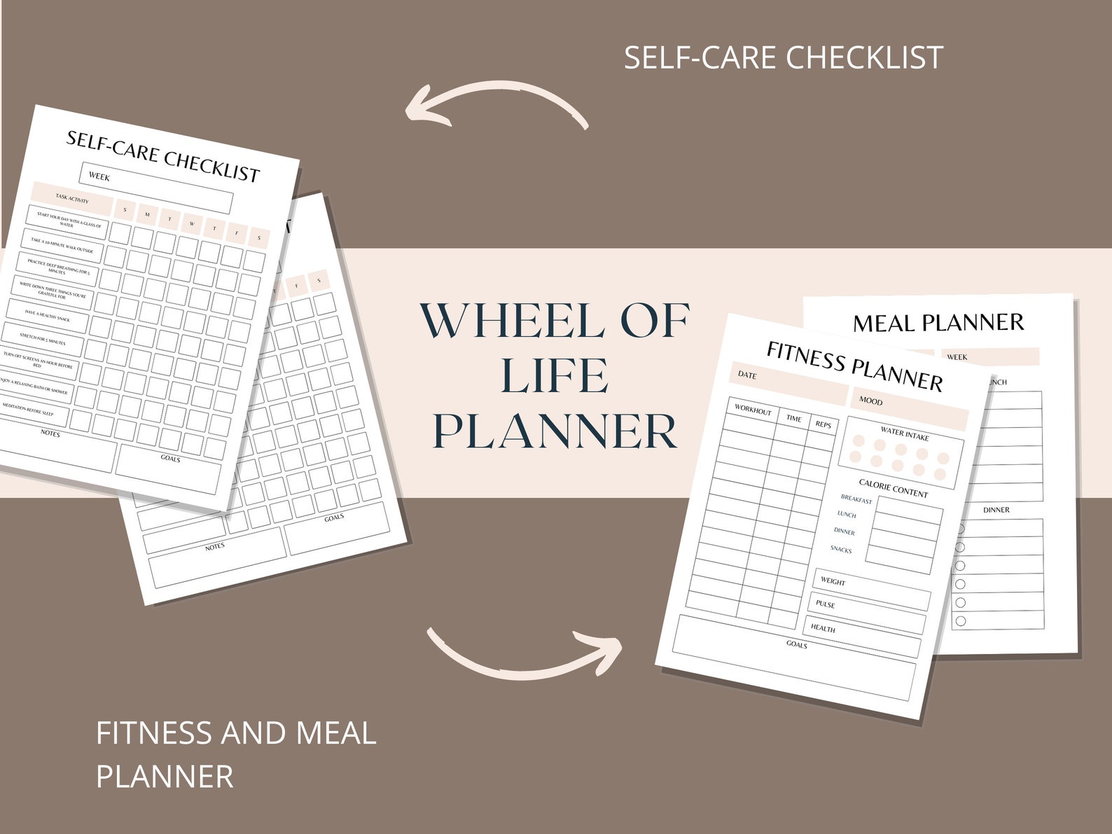 Wheel of Life Planner Printable, Daily Wheel of Life, Life Balance ...