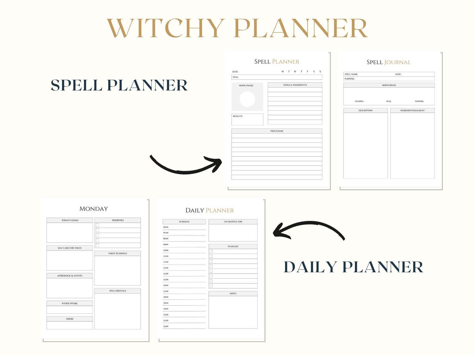 Ultimate Witchy Planner, Witch Journal, Witchy Planner, Tarot Journal ...