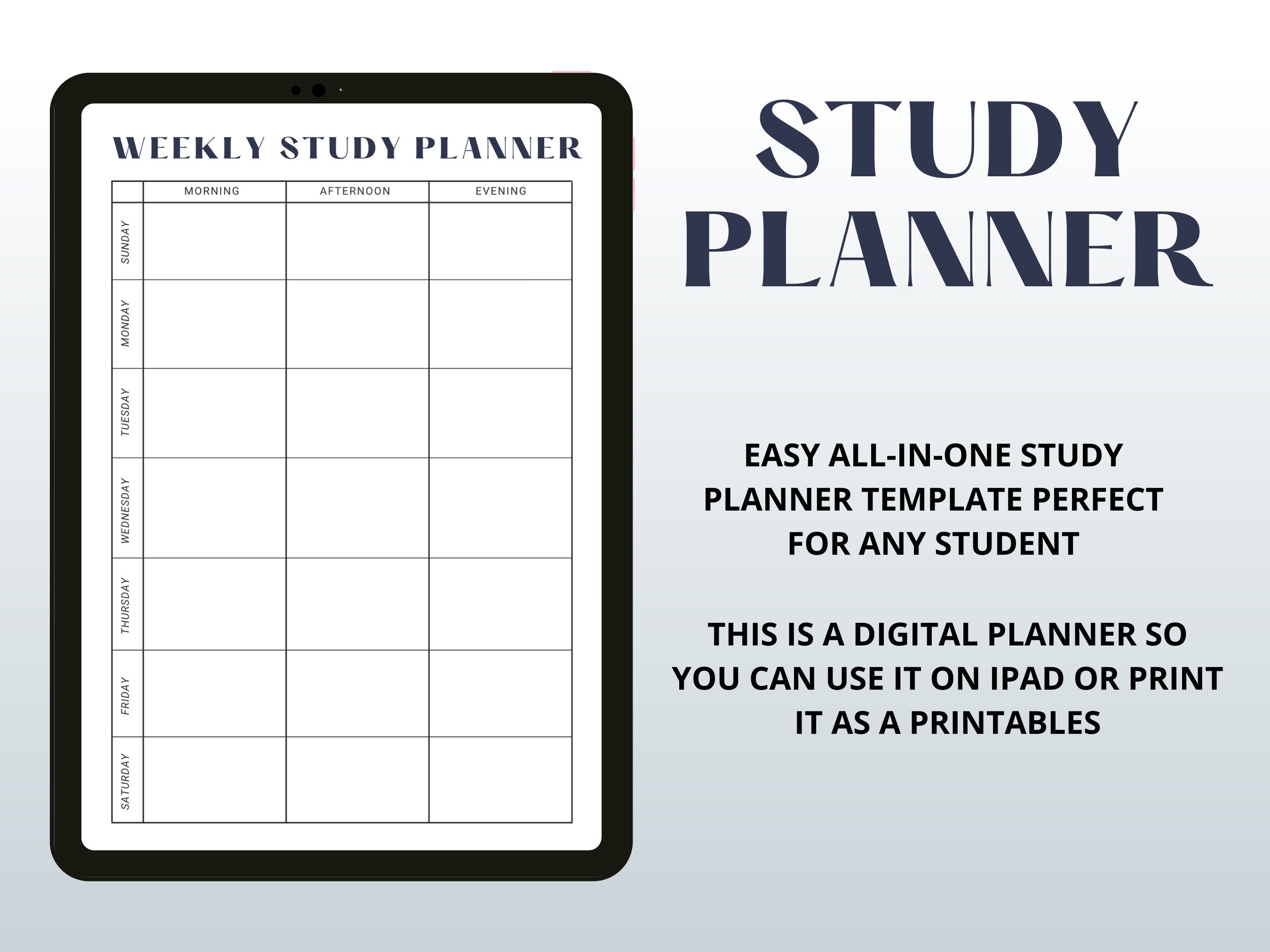 Daily Study Planner Study Plan Study Checklist Grad School - Etsy Australia